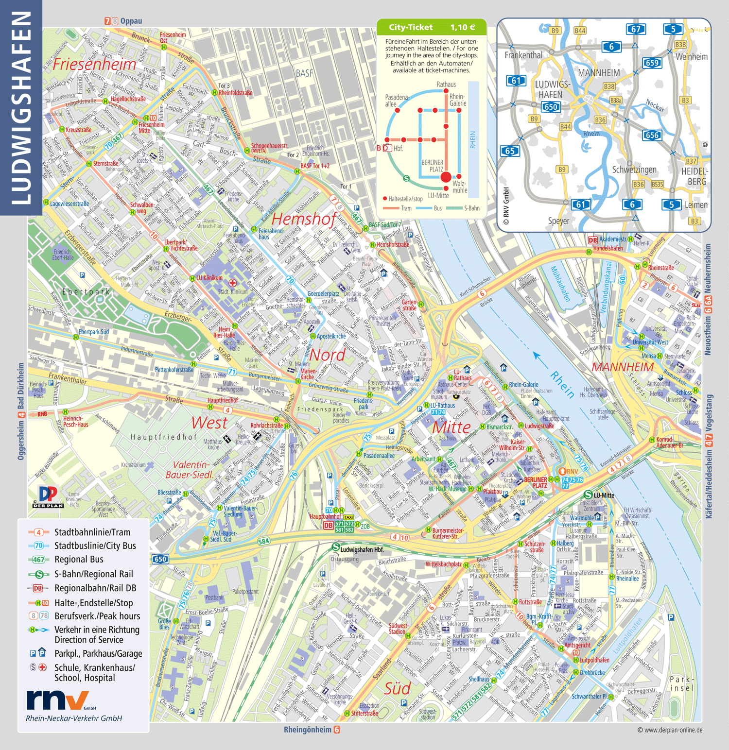 Karte Von Ludwigshafen